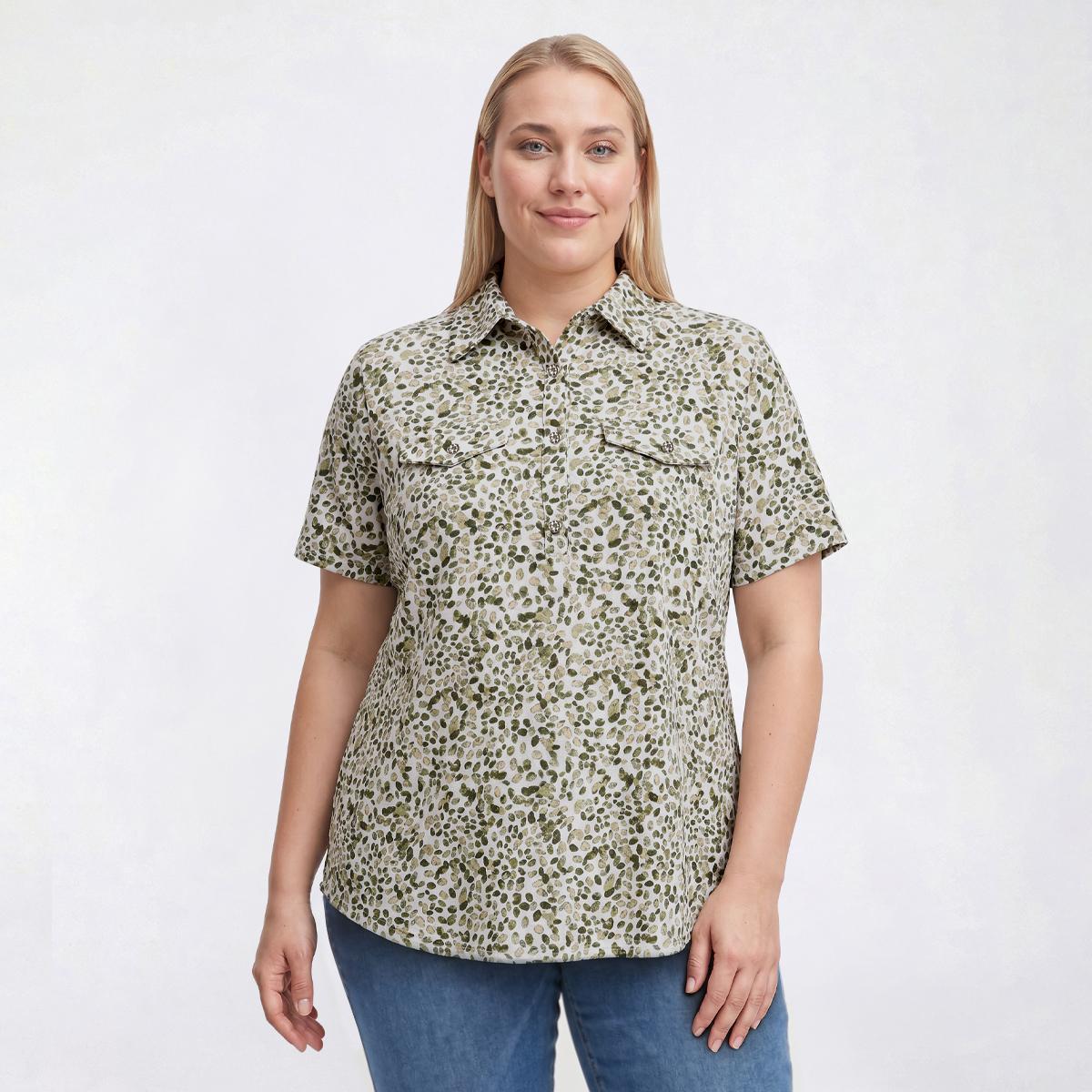 Click here for Plus Size Emily Daniels Short Sleeve Jacquard Dot... prices